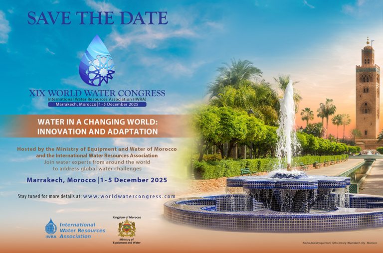Save the Date: IWRA’s XIX World Water Congress to take place in Marrakech, Morocco, from 1 to 5 ...